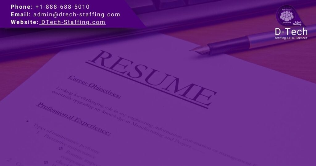 How To Highlight Job Skills On A Resume | D-Tech Staffing
